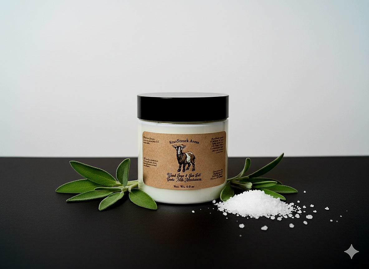 Wood Sage & Sea Salt Goat’s Milk Moisturizer – StarStruck Acres